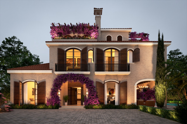 Spanish Villa - Traditional - Garden - Other - by Suzy Dallas Lighting ...