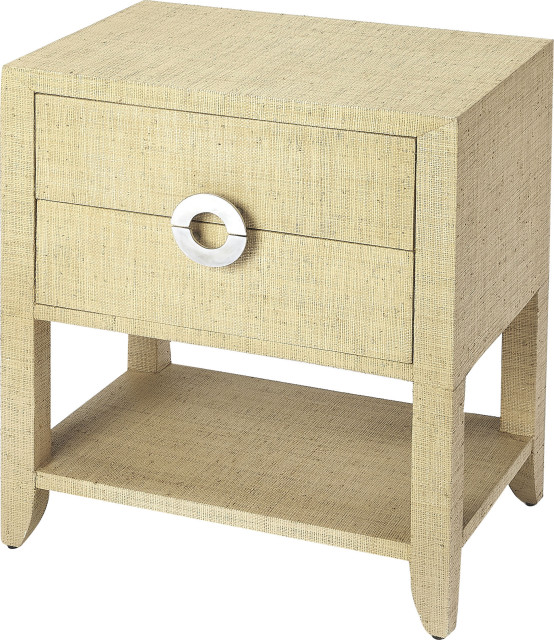 Amelle Raffia End Table - Transitional - Side Tables And End Tables ...