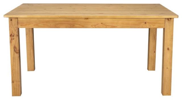 Hercules 60"x38" Rectangular Light Natural Solid Pine Farm Dining Table ...