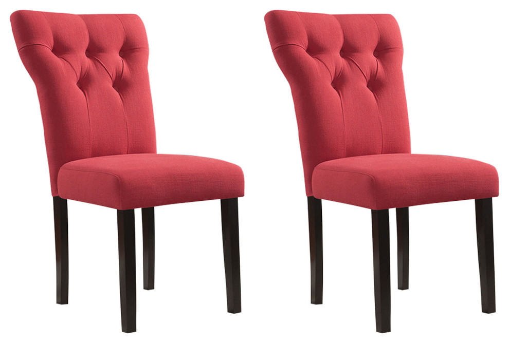 Side Chair, Red, Set of 2 - Contemporary - Armchairs And Accent Chairs ...