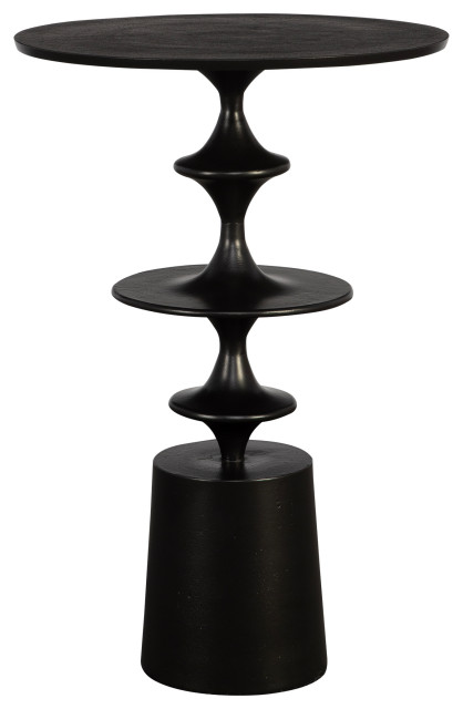 Uttermost Flight Accent Table, Satin Black, 22921 - Traditional - Side ...