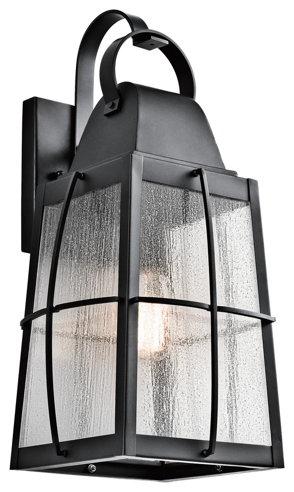 Tolerand Outdoor Wall 1-Light, Textured Black - Transitional - Outdoor ...