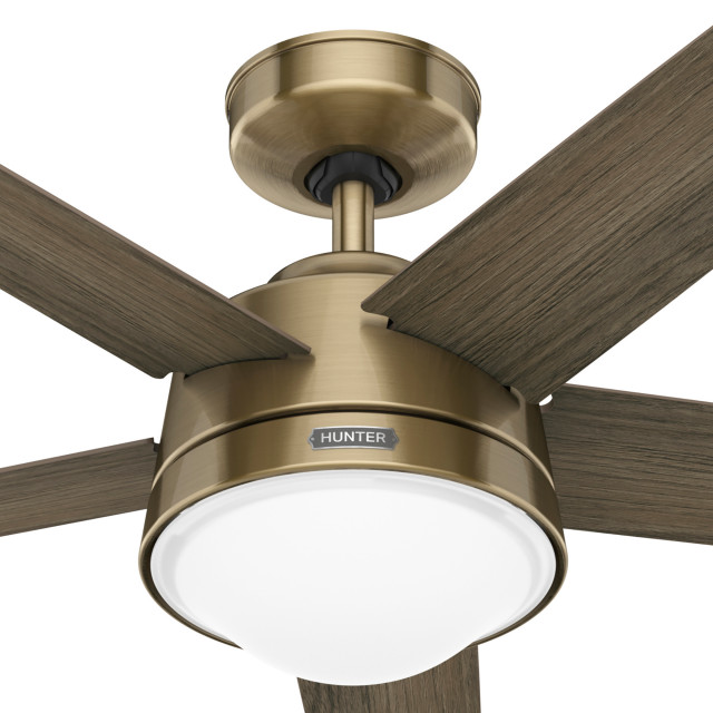 Hunter Lykke Ceiling Fan, LED Light Kit, Handheld Remote - Transitional ...