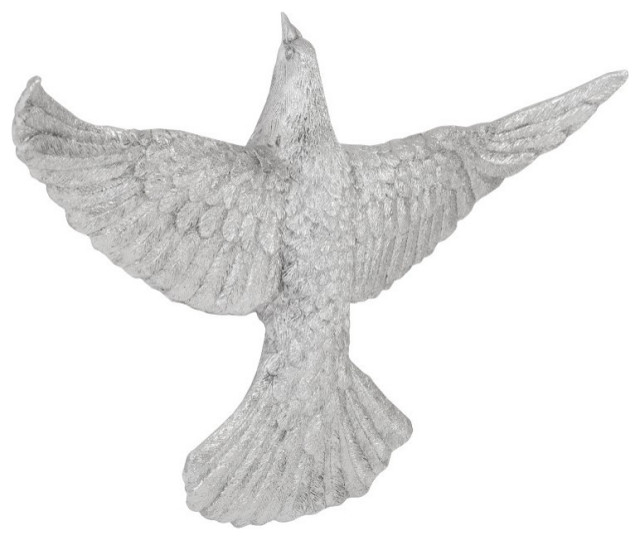 Dove Wall Art, Silver Leaf - Contemporary - Wall Sculptures - by ...
