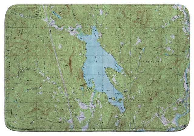 Newfound Lake, NH Nautical Map Bath Mat 24x36 - Contemporary - Bath ...