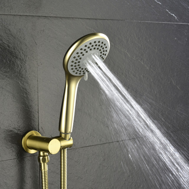 Pressure Balanced Shower Faucet with 3-Setting Handheld Shower ...