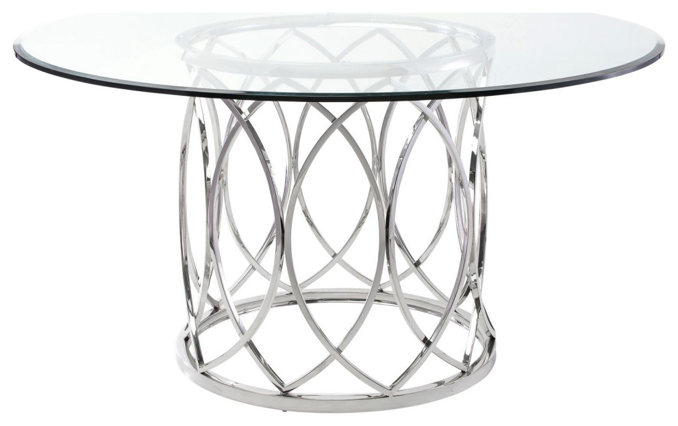 Nuevo Furniture Juliette Dining Table in Stainless Steel - Contemporary ...