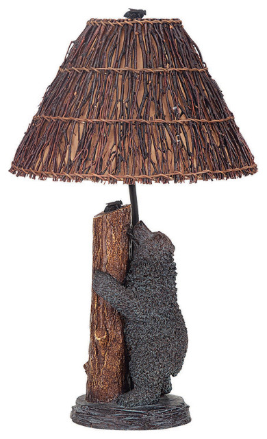 Antique Bronze Resin Bear, Table Lamp, Bo-507 - Rustic - Table Lamps ...