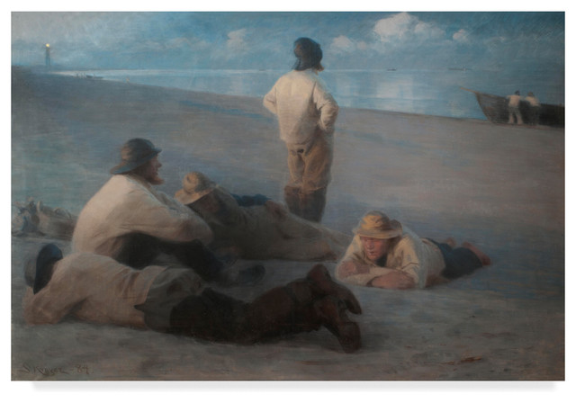 Peder Severin Kroyer 'Summer Evening On The Beach' Canvas Art, 24"x16 ...