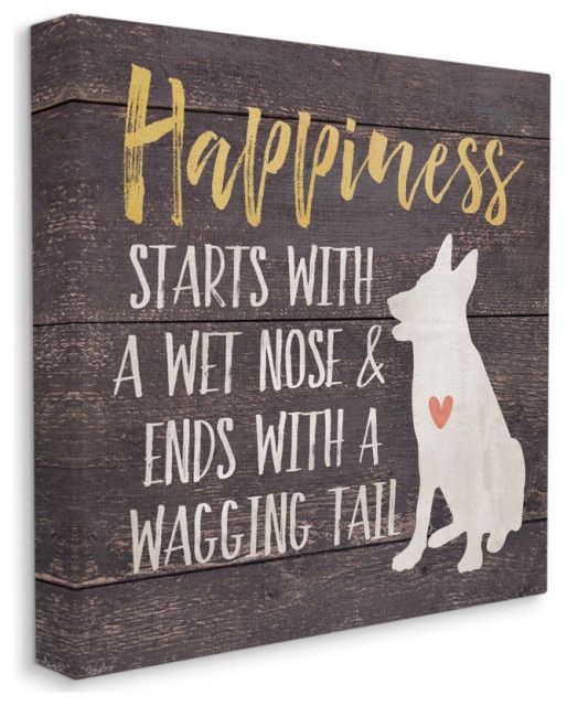 Happiness Starts with a Wet Nose Dog Humor Pet Owner , 1-Piece, 17x17 ...
