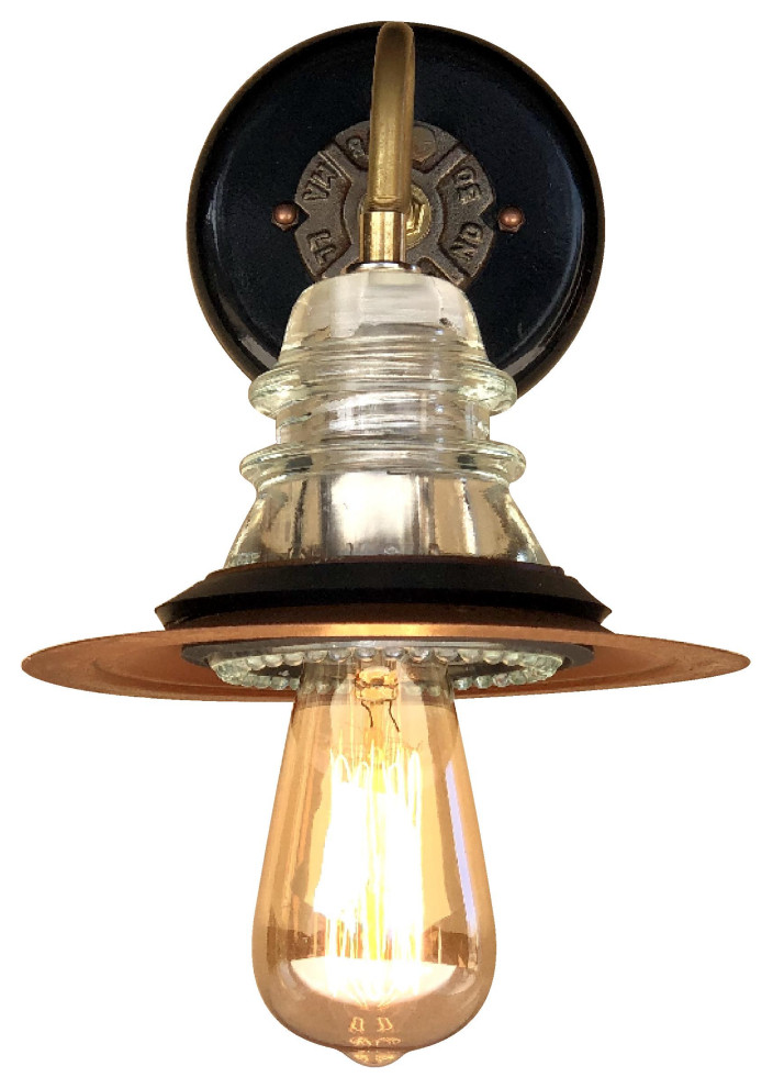 Insulator Light Edison Bulb Sconce - Industrial - Wall Sconces - by ...