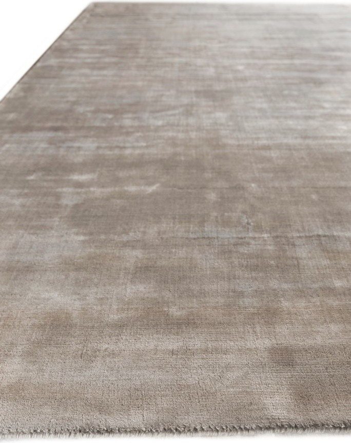 Sanctuary Handmade Hand Loomed Wool and Bamboo Silk Taupe Area Rug ...