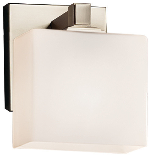 Fusion Regency ADA 1-Light Wall Sconce, Rectangle, Opal Shade ...