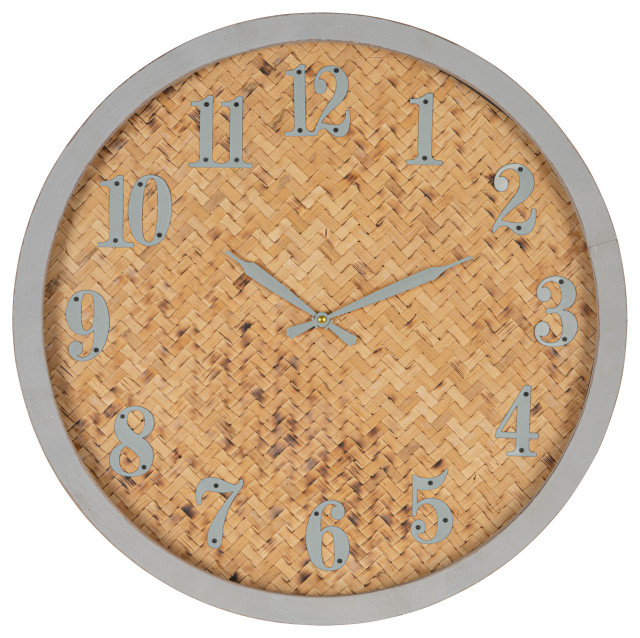 Desra Wall Clock - Tropical - Wall Clocks - by Cooper Classics | Houzz