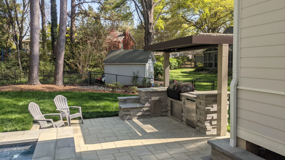 Raleigh, NC Swimming Pool and Outdoor Living Space. Young - Modern ...