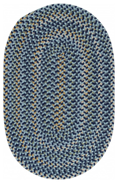 Charlesgate Blue 6x9, Oval, Braided Rug - Beach Style - Area Rugs - by ...
