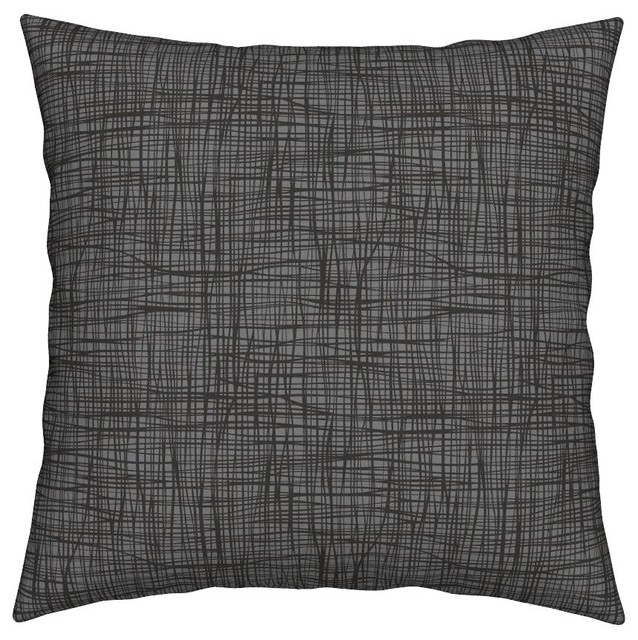 Grid Geometric Checkered Simple Coordinates Throw Pillow - Contemporary ...