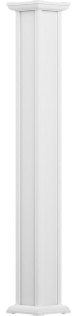 6" x 8' Endura-Aluminum Acadian Style Column, Square Shaft, Textured ...