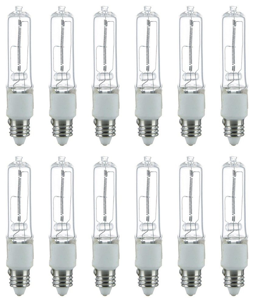 12 Pack Sunlite Halogen 150 Watt Single Ended T4 Mini Can Base Clear ...