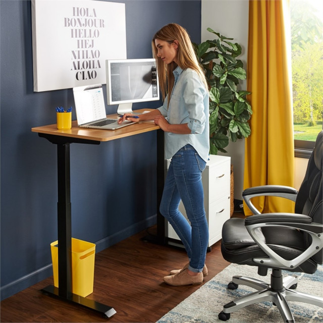 Home Square 2-Piece Set with Standing Desk and Motion Office Chair ...
