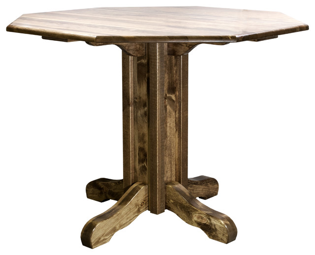 Homestead Counter Height Pub Table, Stain & Lacquer Finish - Rustic ...