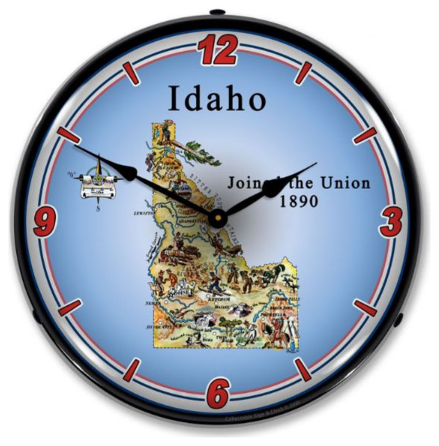 20041094 State of Idaho Clock - Contemporary - Wall Clocks - by ...