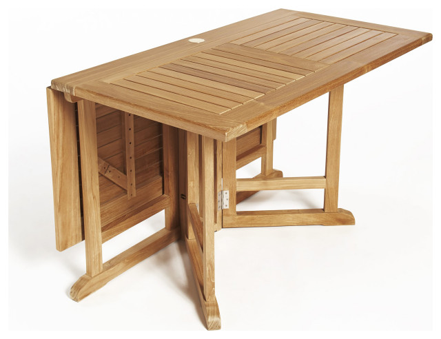 Teak Folding Butterfly Table - Square 48" (120 cm) - Transitional ...