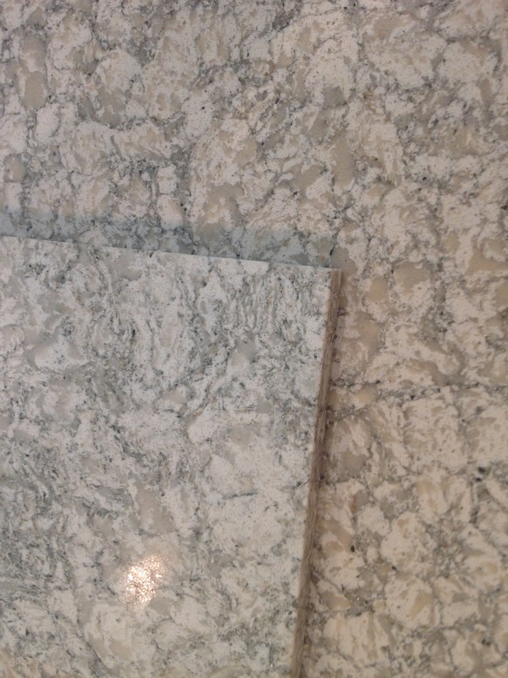 Quartz sample grey and counters installed brown