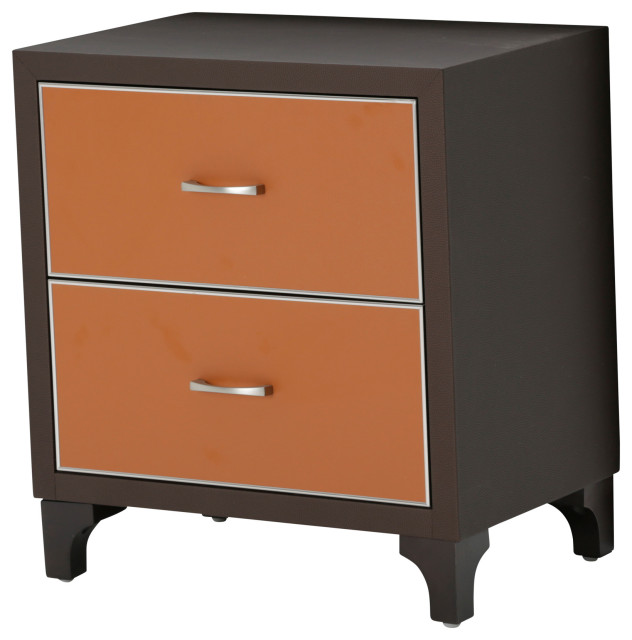 21 Cosmopolitan Nightstand - Diablo Orange - Transitional - Nightstands ...