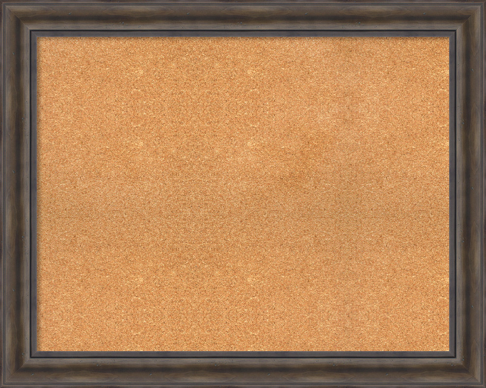 Framed Cork Board, Small-Large, Rustic Pine Wood - Traditional ...