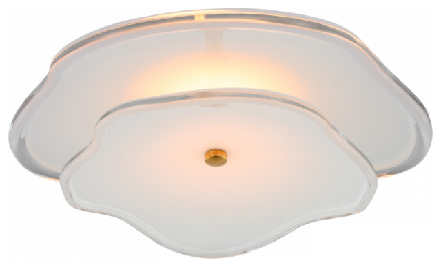 Leighton Layered Flush Mount, 1-Light, LED, Soft Brass, 14"W ...