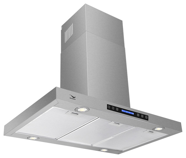 36'' Streamline S-201MSH-36 Convertible Island Kitchen Range Hood ...