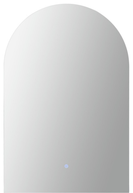 Blanca Plug-In Led Lit Arched All Glass Unframed Mirror - Modern - Wall ...