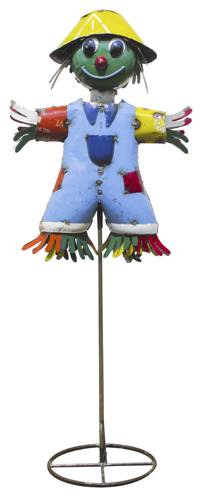 Summer Scarecrow Garden Decor - Farmhouse - Garden Statues And Yard Art ...