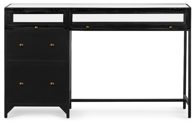 Shadow Box Desk - Industrial - Desks And Hutches - by Four Hands | Houzz