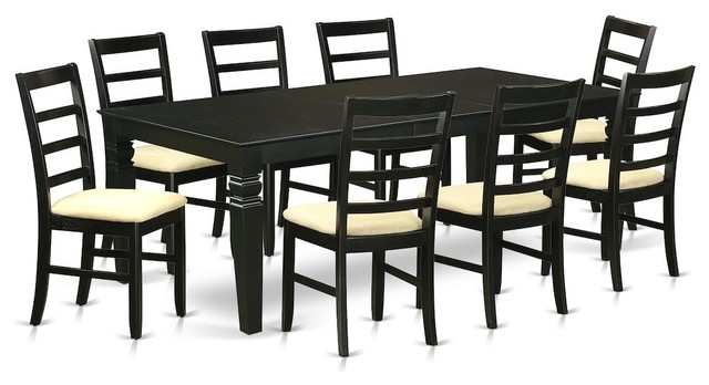 9-Piece Dining Room Set With a Kitchen Table and 8 Kitchen Chairs ...