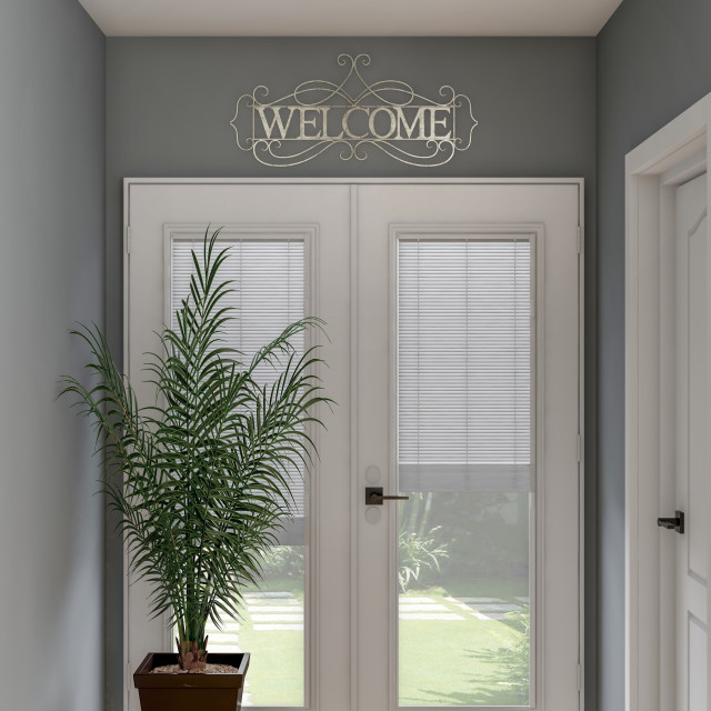Metal Cutout Welcome Decorative Wall Sign 3D Word Art Home Accent Decor ...