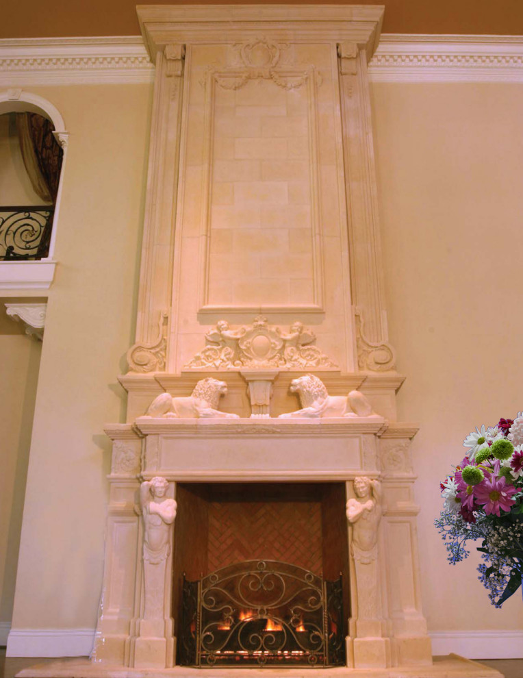 FRENCH STYLE CAST STONE FIREPLACE MANTELS - French Country - Гостиная ...