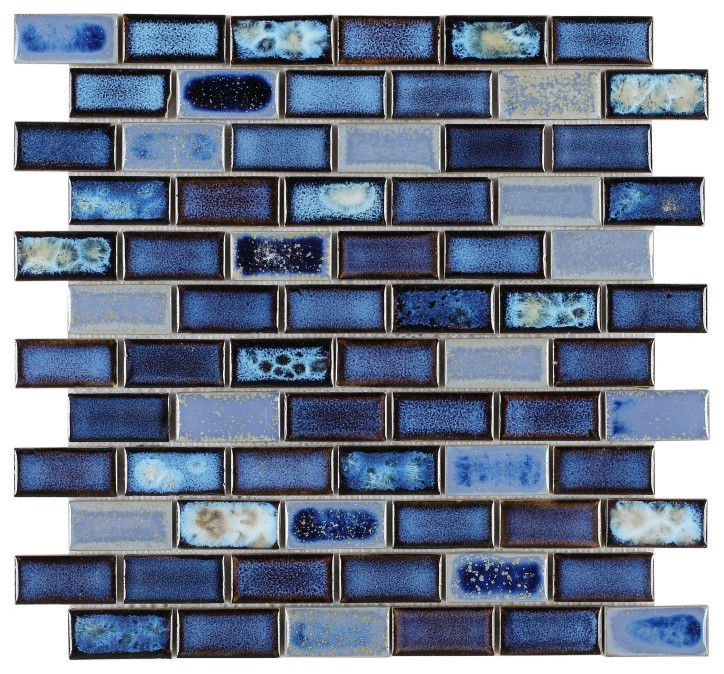 Brick Royal Blue 11.75 x 11.75 - Mediterranean - Mosaic Tile - by Fancy ...