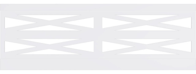 32"Hx94 1/2"W Farmhouse Fence PVC Wainscot Paneling Kit, 32"H - Wall ...