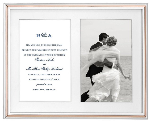 kate spade new york Rosy Glow Double Invitation Silver Plate Frame ...