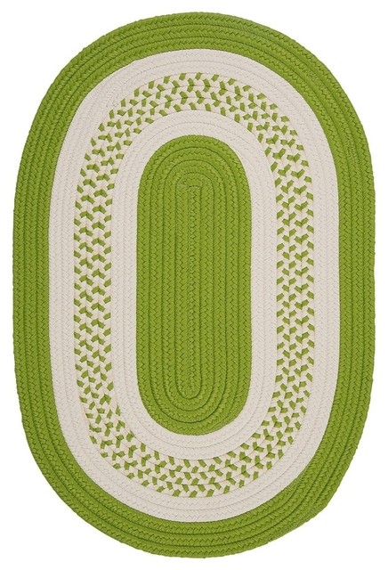 Crescent Rug, Bright Green, 2'x8' Oval, 2'x8' Oval - Traditional ...