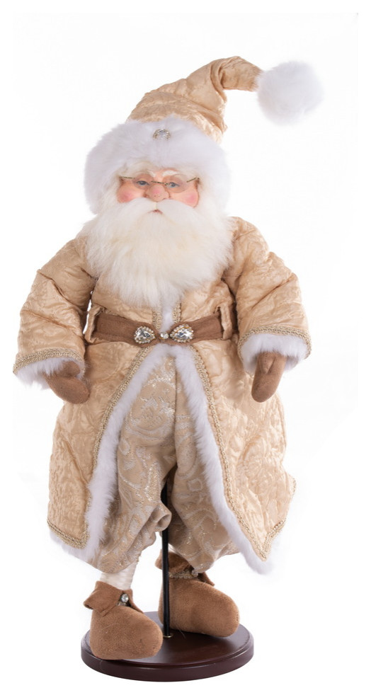 Vickerman 19" Rejoice Collection Santa Doll with Stand - Traditional ...