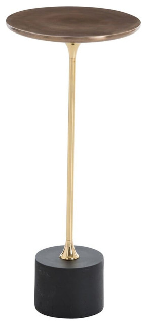 Fitz 10" Accent Table in Antique Brass - Transitional - Side Tables And End Tables - by Lights ...