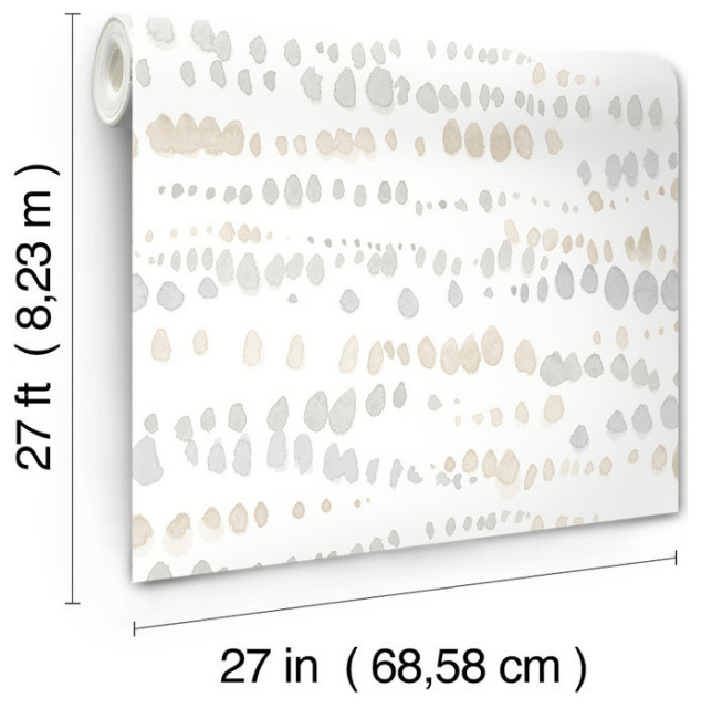 Dewdrops Wallpaper - Contemporary - Wallpaper - by York Wallcoverings ...