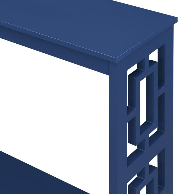 Town Square Console Table with Shelf, Cobalt Blue - Contemporary ...
