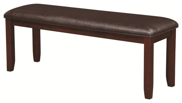Wooden Dining Bench, Dark Brown - Transitional - Dining Benches - by ...