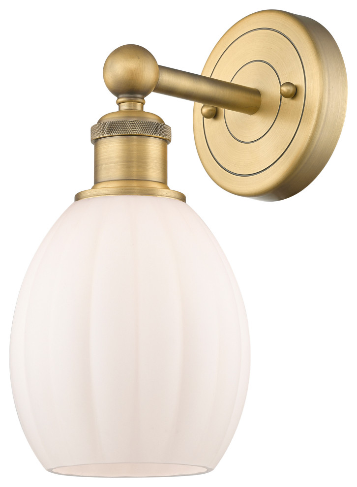 Edison Eaton 1-Light 6" Sconce, Brushed Brass Finish - Industrial ...