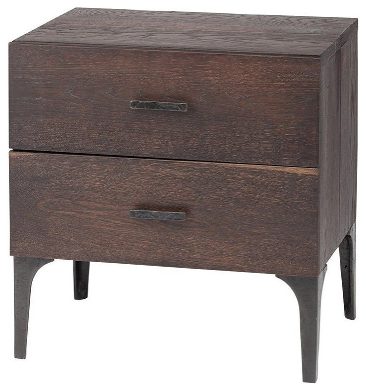 Simone Oak Side Table - Industrial - Side Tables And End Tables - by Virgil Stanis Design | Houzz