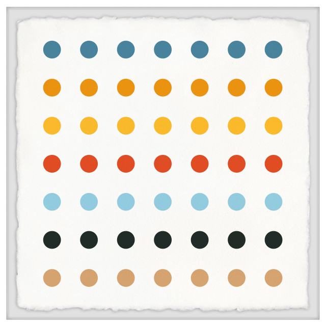 "Dotted Lines" Framed Painting Print, 32x32 - Contemporary - Prints And ...